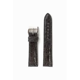 Croco Glossy Grey Handmade leather watch straps | LIC Leather